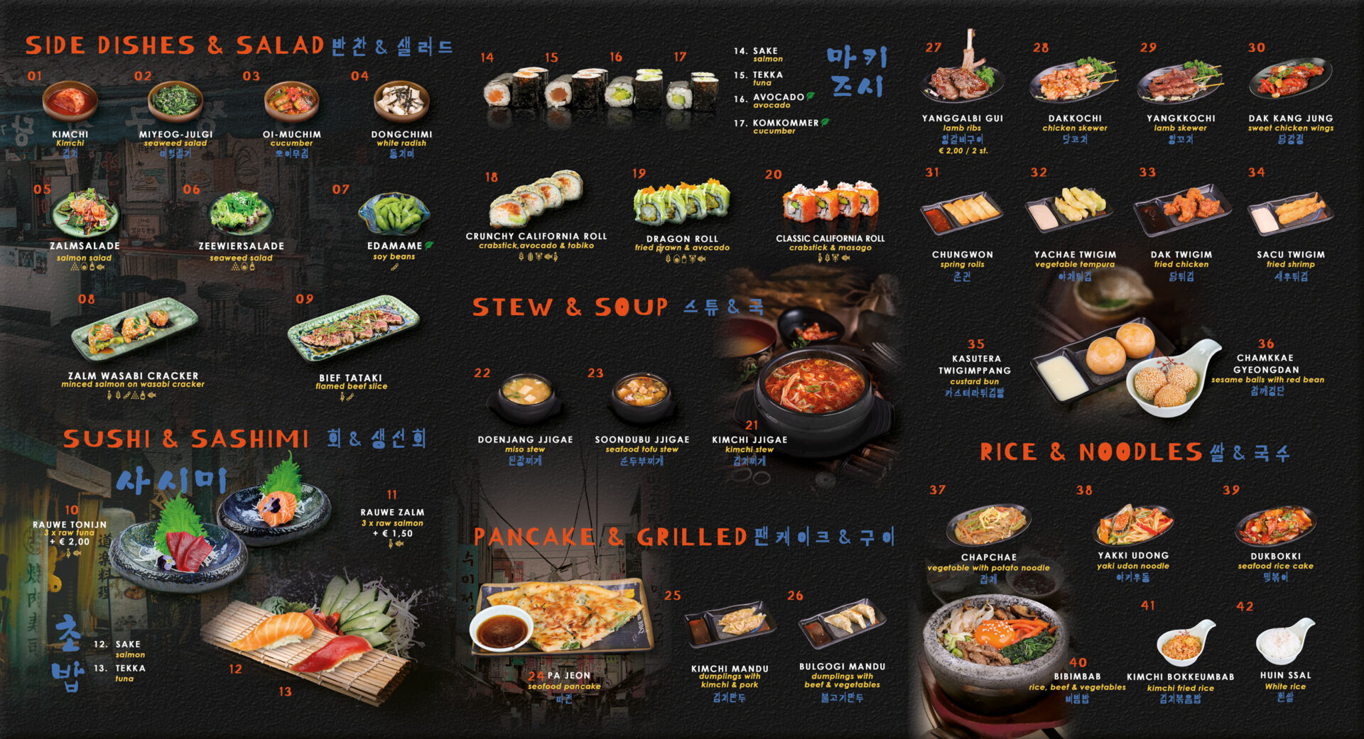 Menu&Prijs - Soju BBQ Koreaans Restaurant